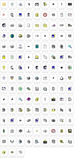 Windows Icons: Reference list with details, locations & images